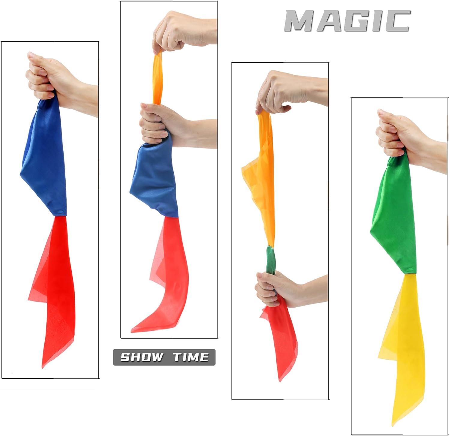 Magic Color Changing Silk Scarves - Lv1 | Stage Magic Trick – Xfunjoin
